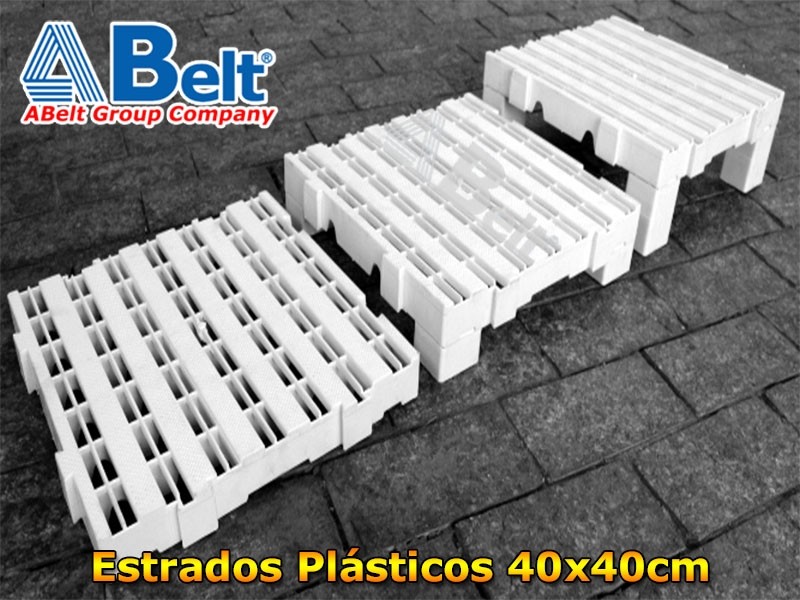 Estrado plástico 40 x 40 x 4,5 cm na cor branca | Estrado com ...
